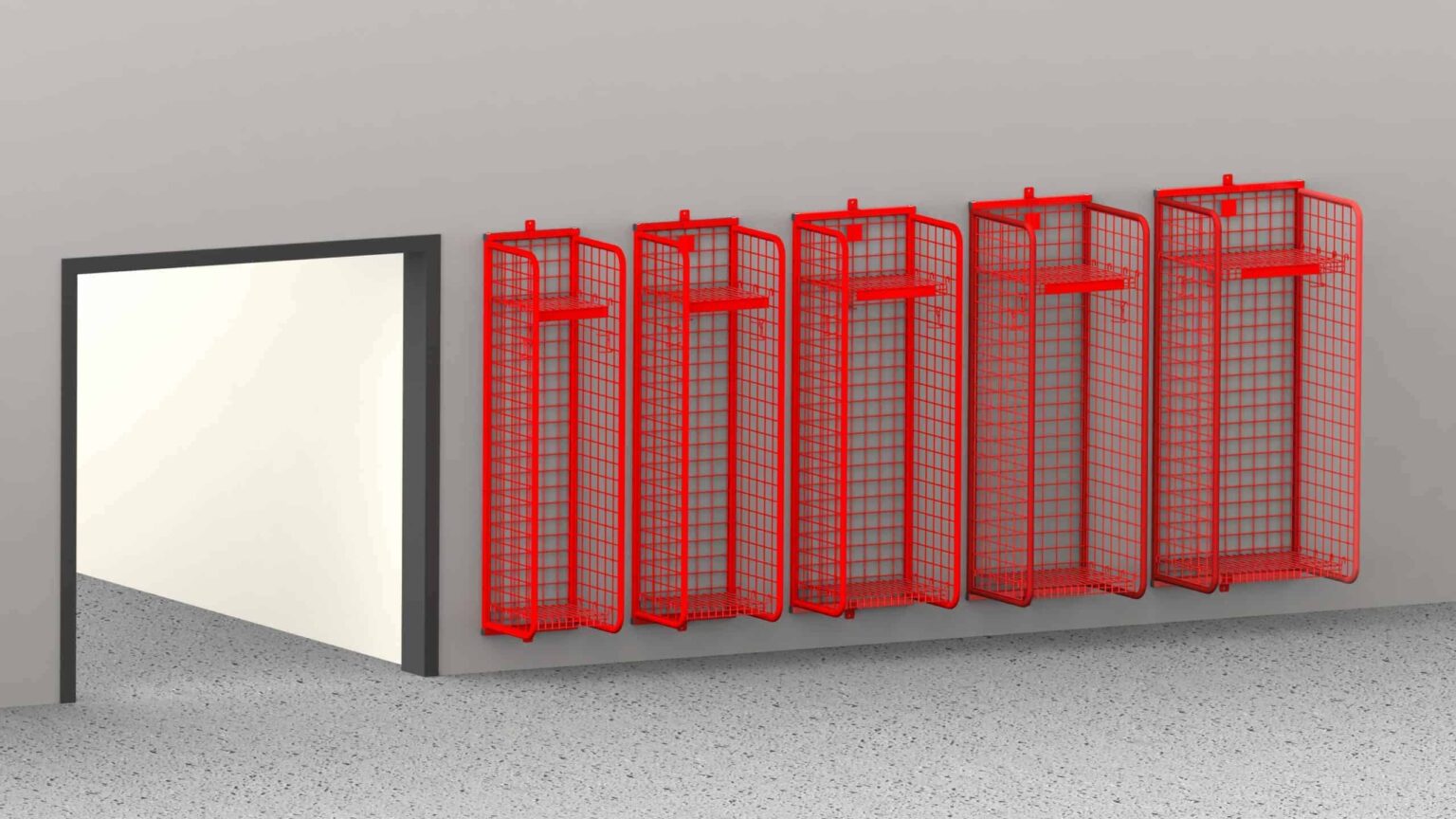 Standard Wall Mount Lockers for Fire & EMS - GearGrid