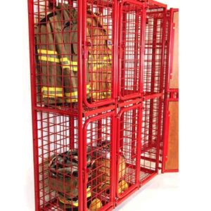 Two-Tier Freestanding Lockers for Fire & EMS - GearGrid
