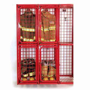 Two-Tier Wall Mount Lockers for Fire & EMS - GearGrid