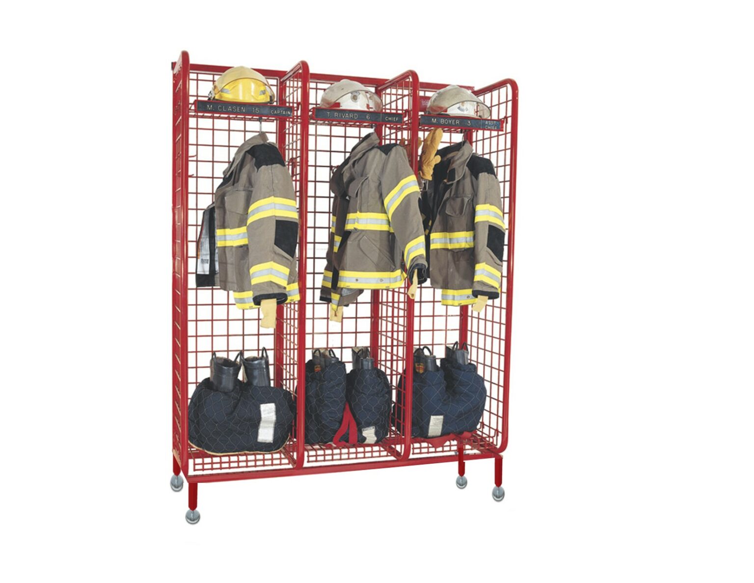 Standard Mobile Lockers for Fire & EMS - GearGrid